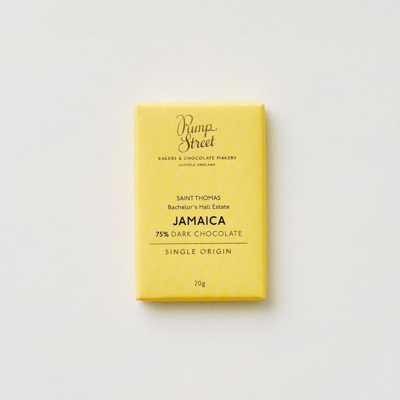 Single Craft Chocolate Mini Bar - Jamaica 75% - Pump Street Chocolate